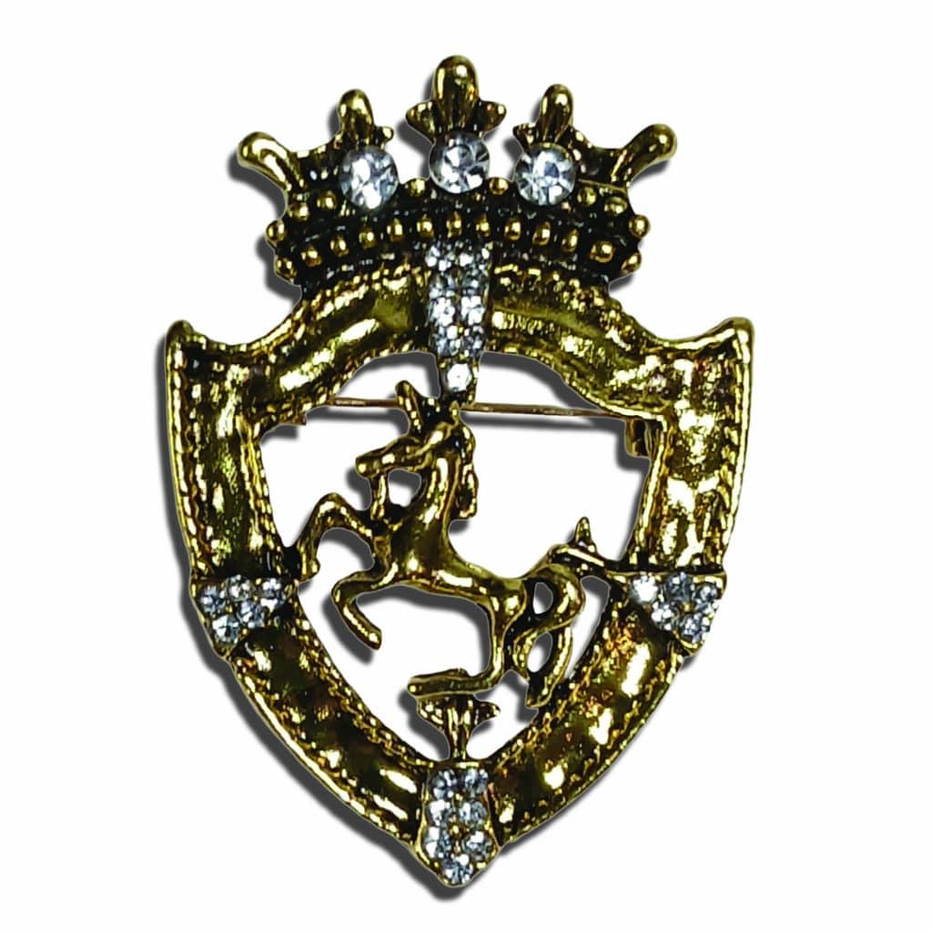11 Golden Crest brooch - Vintage Princess.