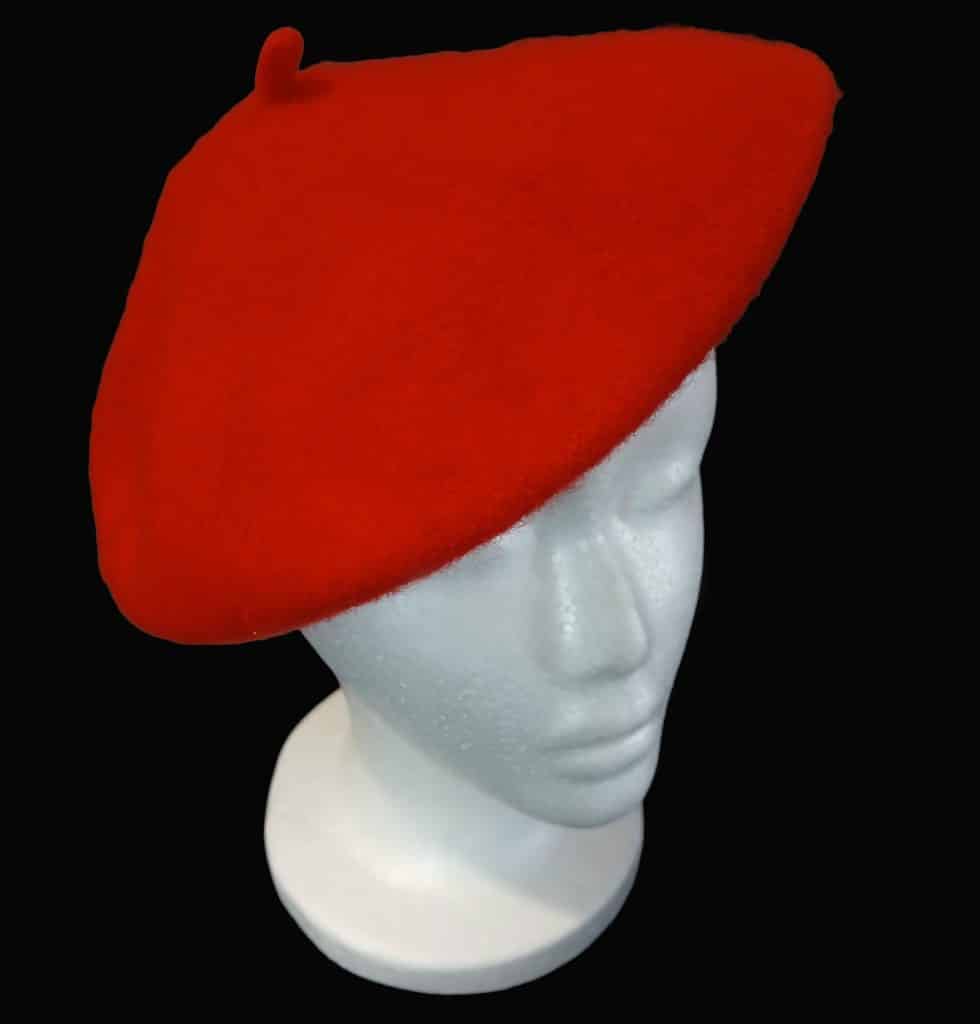 23 Red Wool Beret - Vintage Princess.